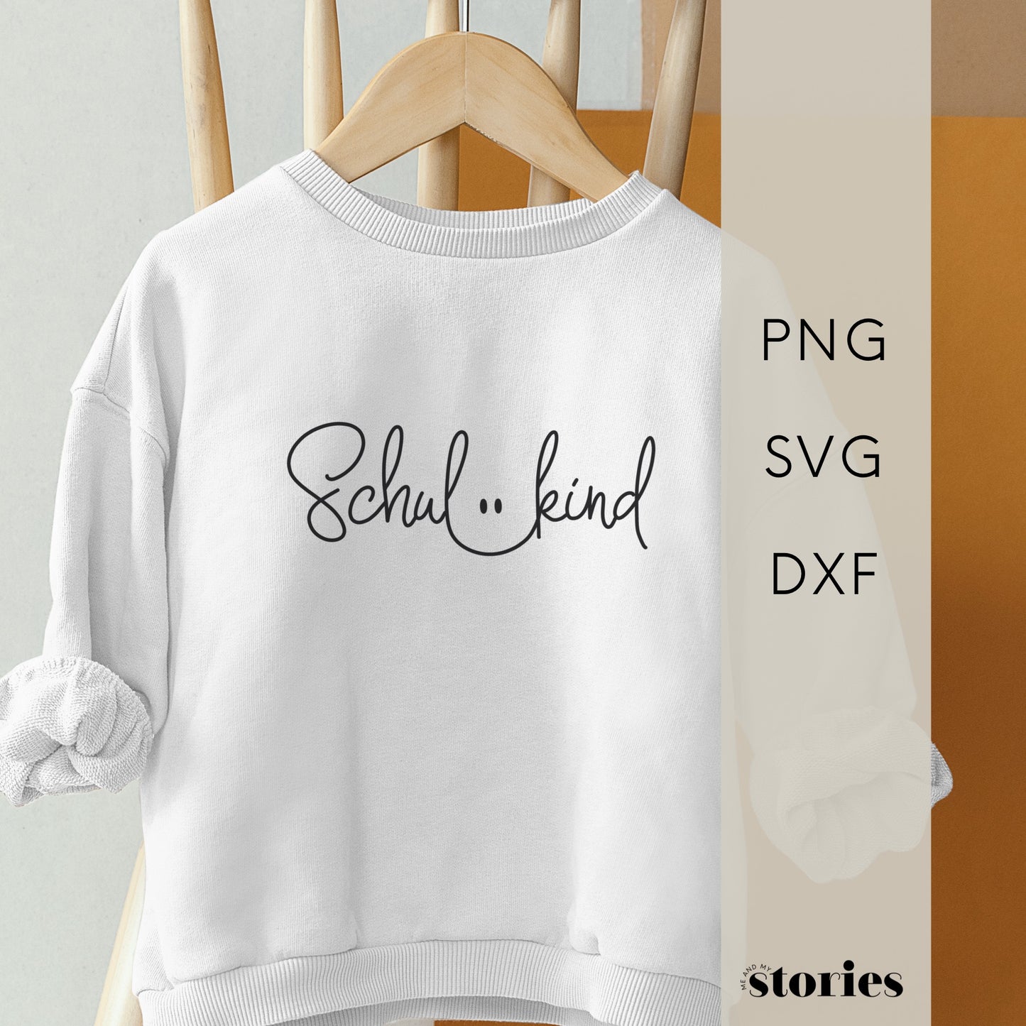 Digitale Plotterdatei - Smiley "Schulkind" Schriftzug – me and my stories