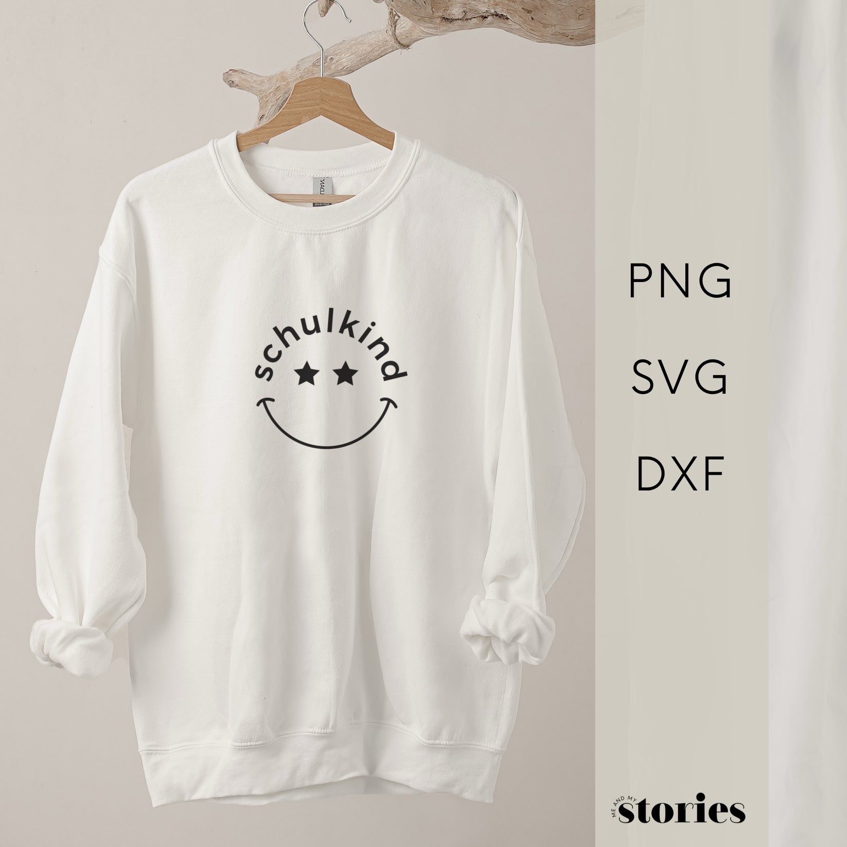 Digitale Plotterdatei - Schulkind Smiley-Gesicht | Schulanfang 2025 – me and my stories